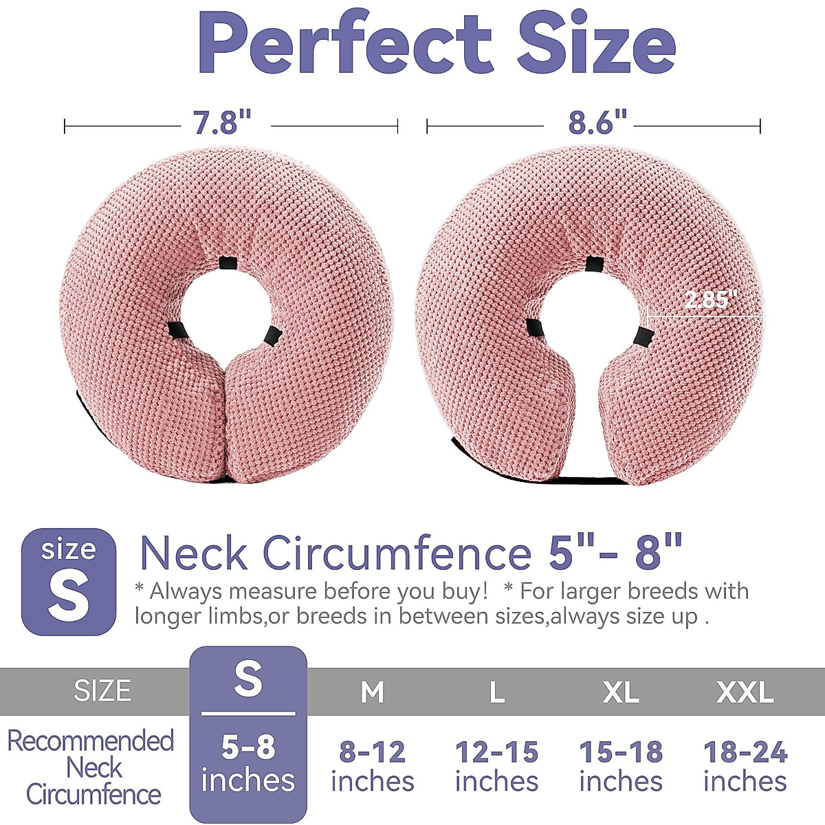 Loflaze Soft Inflatable Dog Cone Collar for Large Medium Small Dogs Cats After Surgery - Dog Neck Donut, E Collar, Elizabethan Collar Alternatives for Dogs Recovery