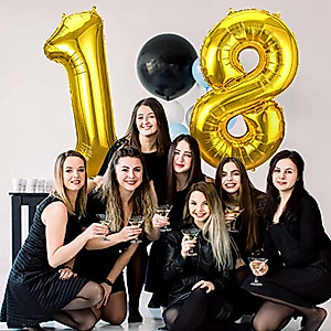 JOYYPOP 40 Inch Gold Number Balloons Foil Large Helium Number 1 Balloon for Birthday Anniversary Graduation Baby Shower Party Decorations