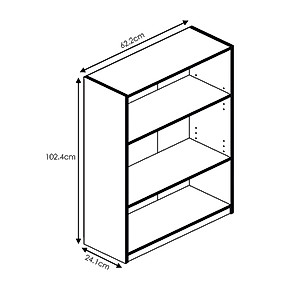 Furinno Jaya Simple Home 3-Tier Bookcase and Turn-N-Tube 3-Tier Corner Display Rack (Pink/White)