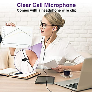 USB C Headphones for iPhone 15 Pro Max Google Pixel 8 7 7A 6 6A,Type C Earphones in Ear Wired Earbuds Headset Microphone for Samsung Galaxy S23 FE S22 Ultra S21 Z Flip 5 Fold Oneplus 11 iPad 10 Purple