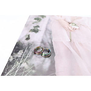 JINSAWW 2Pcs 16G Triple Stacked Septum Clicker Ring Surgical Steel Hinge Nose Rings Clicker Daith Helix Earring Piercing Jewelry