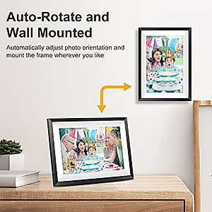 Digital Picture Frame WiFi,MARVUE Digital Photo Frame 10.1 inch 1280x800 IPS Touch Screen HD Display, 16GB Storage Auto-Rotate,Easy to Share Photo/Video via Frameo App, Cloud from Anywhere