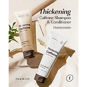 FOAMIST Hair Scalp & Thickening with Basil Mint and Caffeine no Chemical Hair Shampoo & Hair Conditioner SET for hair loss, Scalp 250ml / 8.4 fl.oz (2 Packs)