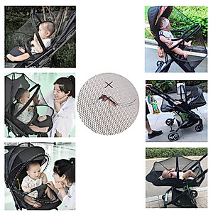 Mosquito Net for Stroller Baby Stroller Sunshade Stroller Mosquito Net Full Cover Zipper Generic Mesh Stroller Cover Visible Breathable Stretchable Mosquito Net for Carriers Car Seats Cradles