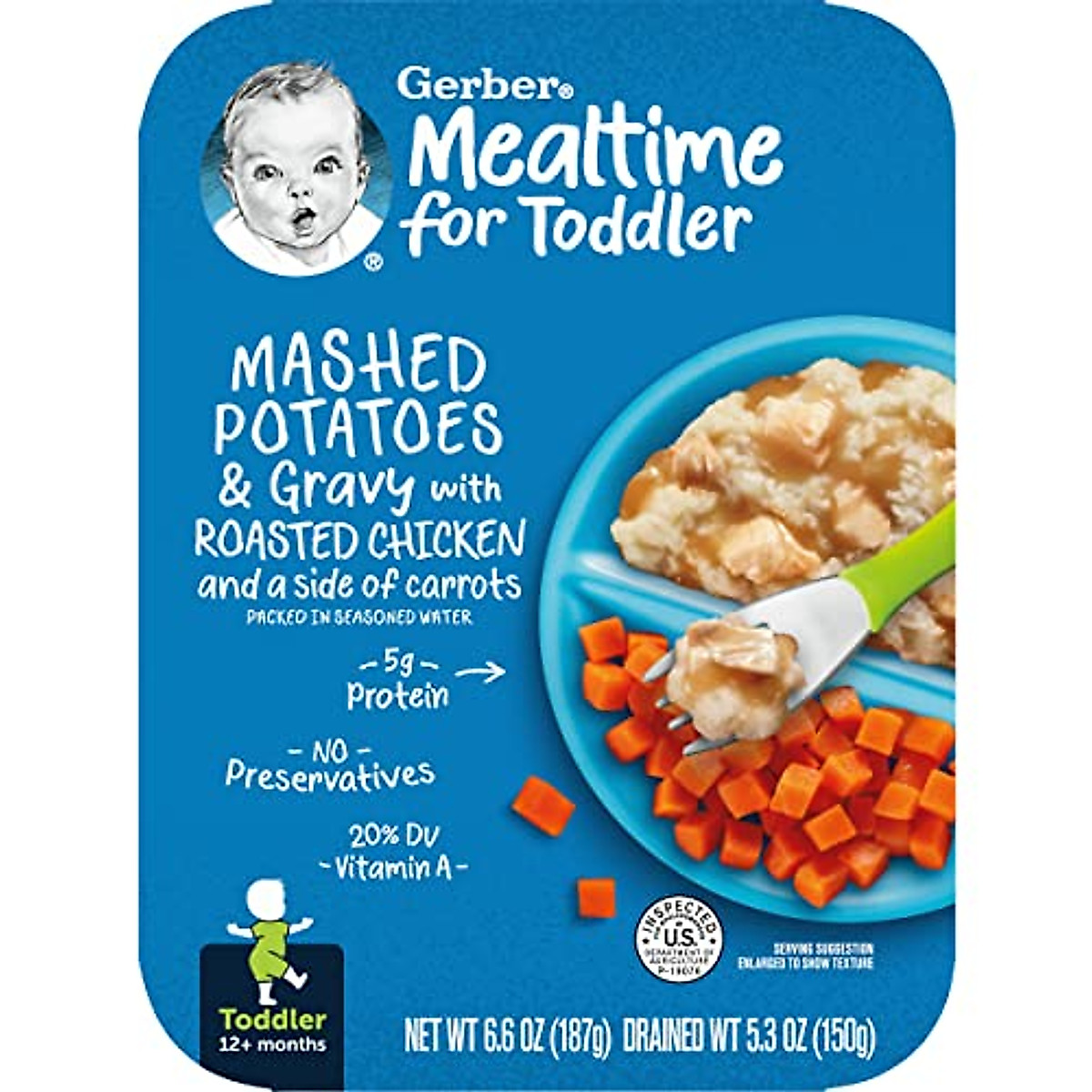 Gerber Graduates Lil' Meals Mashed Potatoes & Gravy with Roasted Chicken & Carrots, 6.6 OZ