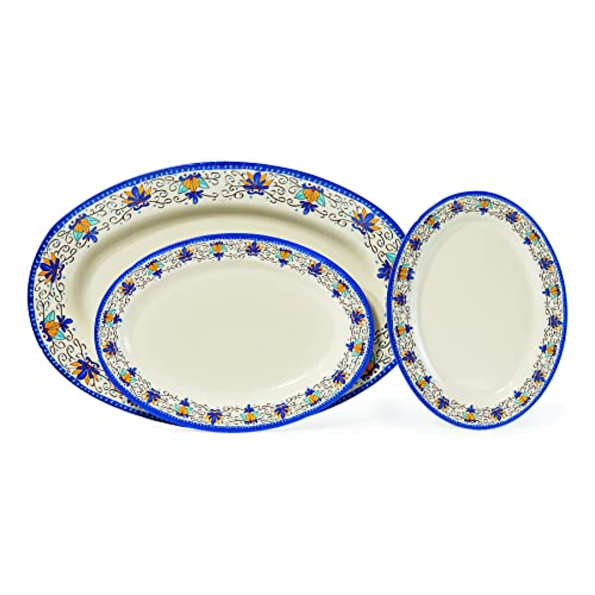 G.E.T. OP-618-SL Food Service Oval Display Platter, 18" x 13.5", Santa Lucia