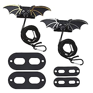 2 Set Ajustable Leather Bearded Dragon Lizard Leash Harness Cooling Wing Black Gold for Outdoor Safety Walking
