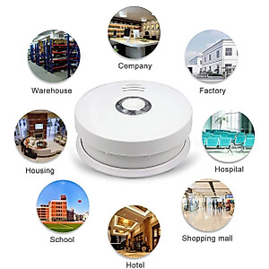 Smoke Detector Fire Alarm, 2 Packs Photoelectric Smoke Detectors with UL Listed, 9V Battery Operated Smoke Detector (9V Battery Included), 10 Years Life Time, Fire Safety for Home, Hotel, School etc