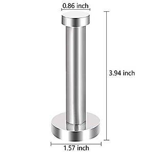 Onwon 6 Pieces Stainless Steel Bath Towel Hooks Brushed Nickel Single Super Heavy Duty Wall Mount Coat Hook Robe Wall Hook Fit for Bathroom, Bedroom, Living Room, Fitting Room, Office (100mm)