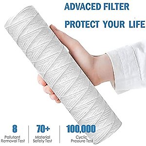 Zipits 【Home Appliances Accessories】 5 Pcs 1 Micrometre 10 x 2.5 Inch String-Wound Sediment Filter,Sediment Filter, Universal Replacement RO Unit 【Replaceable】