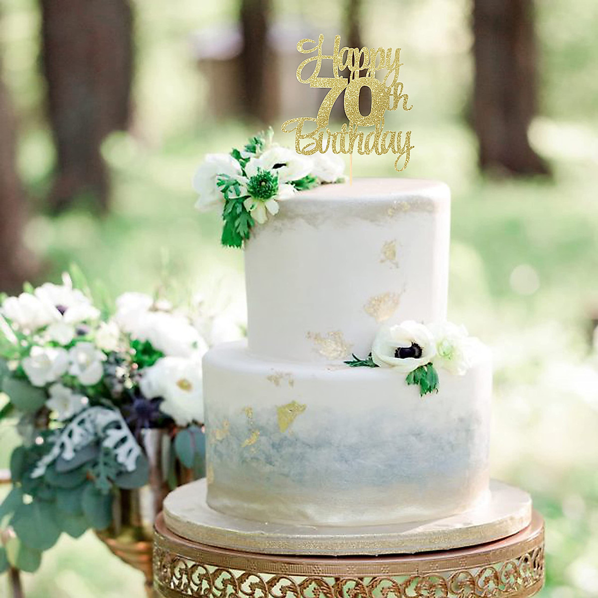 Happy 70th Birthday Cake Topper - 70th Anniversary Cake Topper,happy 70th Birthday Cake Topper,70 Cake Topper Gold,70th Birthday Cake Topper,70th Anniversary Cake Topper Gold Party Decorations