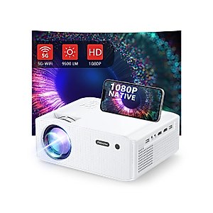 Projector 4K with WiFi and Bluetooth Supported, MiTecHPro 450 ANSI Portable Movie Projector, with Zoom Function and Timer Shutdown, FHD 1080P Outdoor Projector for HDMI/USB/Laptop/iOS & Android Phone