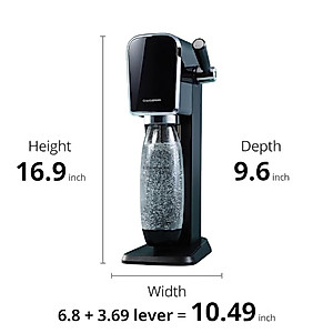 SodaStream Art Sparkling Water Maker (White) with CO2 and DWS Bottle