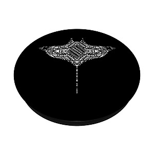 Hawaiian Tattoo Manta Ray Aquarist Ocean Animal Manta Ray PopSockets Swappable PopGrip