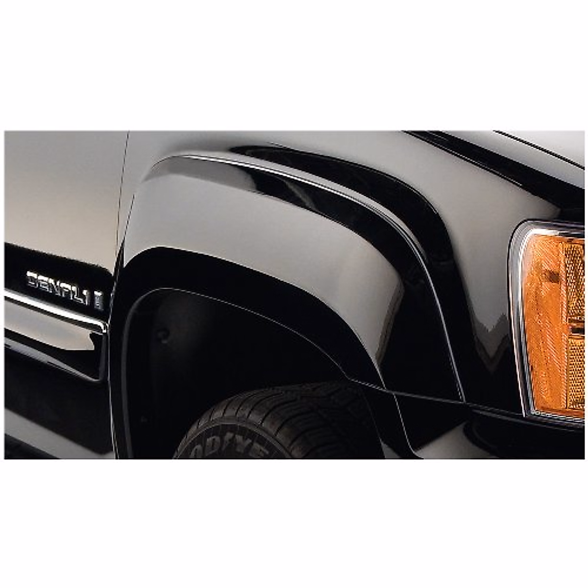 Bushwacker OE Style Factory Front Fender Flares | 2-Piece Set, Black, Smooth Finish | 40081-02 | Fits 2007-2013 GMC Sierra 1500; 2007-2014 Sierra 2500 HD