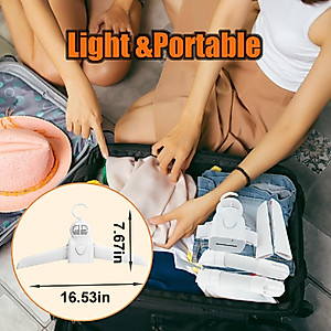 Travel Mini Dryer for Clothes, Portable Clothes Dryer Rack with Removable Clothes Hanger and Shoe Dryer, 2 Levels of Hot Air Drying, Electric Dryer for RVs Apartments white