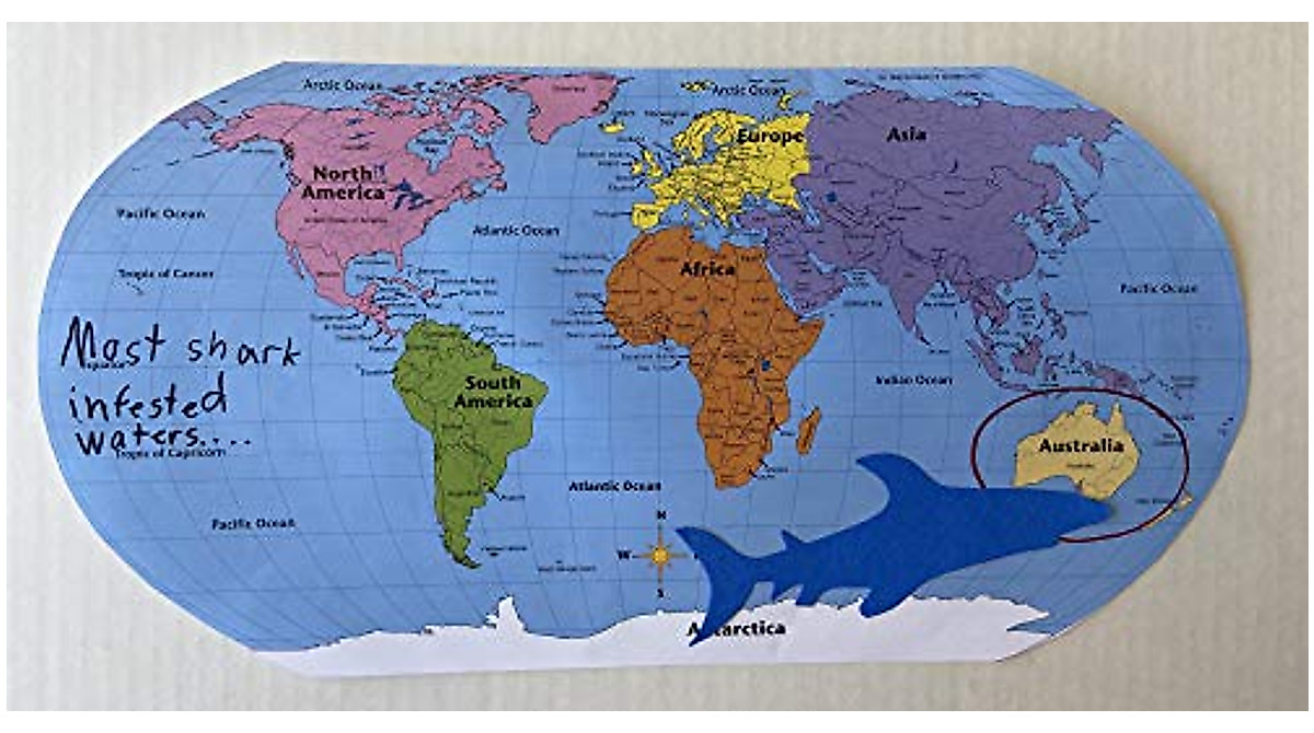 8” x 16” Labeled World Practice Maps, 30 Sheets in a Pack for Social ...