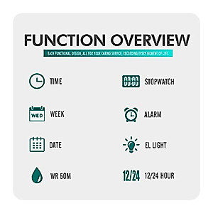 Dayllon Boys Watch Digital Sports 50M Waterproof Watches Boys Girls Children Analog Quartz Wristwatch with Alarm - Camo Blue