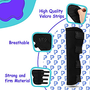 PETSPLICITY Dog Rear Leg Hock Brace - Canine Joint Support for Injury, Arthritis, ACL, Pain Relief. Compression Wrap Senior Dog Mobility Aid, Orthopedic Rehabilitation, Recovery Hock Brace(Large)