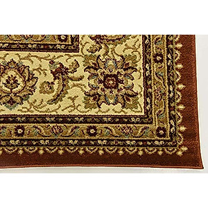 Unique Loom Voyage Collection Traditional Oriental Classic Intricate Design Area Rug, 9 ft 0 in x 12 ft 0 in, Terracotta/Ivory