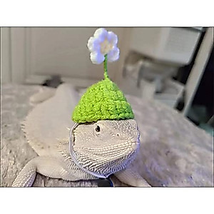Mini Crocheted Hamster Hat Flower Top Hat for Small Animals Like Rats Hamsters Snakes Lizards to Wear for Parties