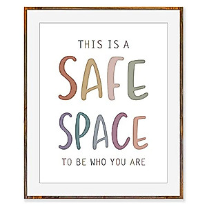 Safe Space Wall Decor Kids Room Wall Art Educational Print Homeschool Print Classroom Decor Inclusive Art Without Frame - 8x10"