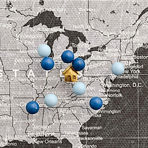 Gold House Metal Map Push Pins