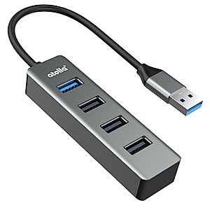 USB 3.0 Hub, atolla Aluminum 4-in-1 USB Splitter with 1 USB 3.0 Port and 3 USB 2.0 Ports for Windows 10, 8, 7, Vista, XP, Mac OS X, Linux and More