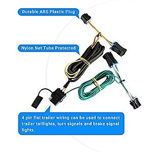 Oyviny Custom 4 Way Trailer Wiring Harness 55540 for 2003-2022 Chevy Express/GMC Savana 1500, 2500, 3500, Express Trailer Harness