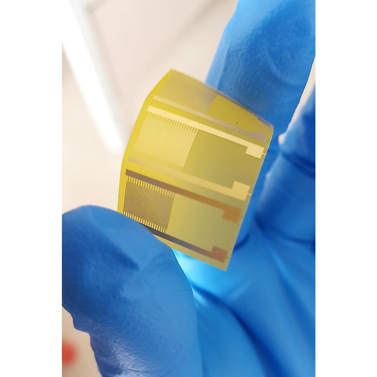 15 Pieces/Pack 100μm Flexible Polyimide (PI) Interdigitated Gold Electrodes IDE Medical Sensor Gas Sensor Interdigital Capacitor Arrays Chip Wearable Device (10mm-20mm)