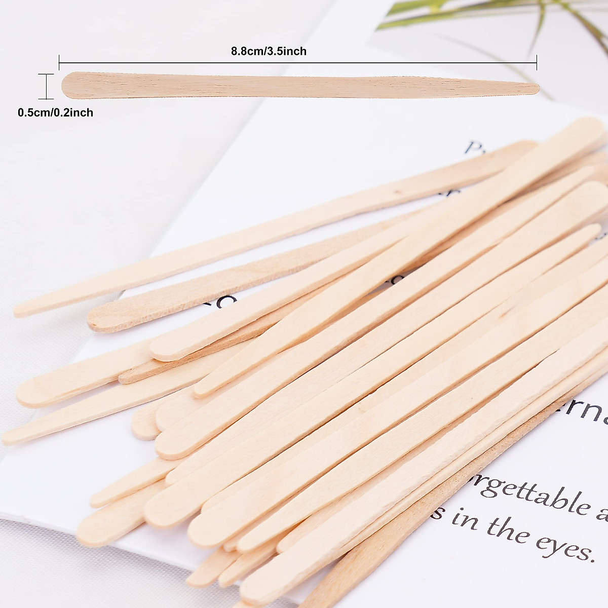 1200Pcs Eyebrow Wax Sticks Wood Waxing Sticks Wax Spatula Applicator for Body Hair Eyebrow Lip Nose Brow Removal