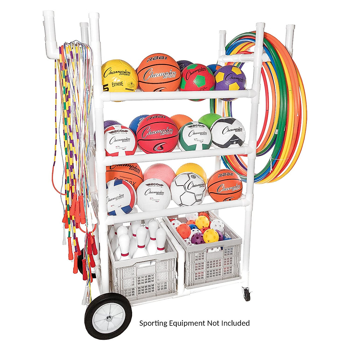 Champion Sports High Impact All-Terrain Heavy-Duty Cart, White, 53" x 19" x 59", White