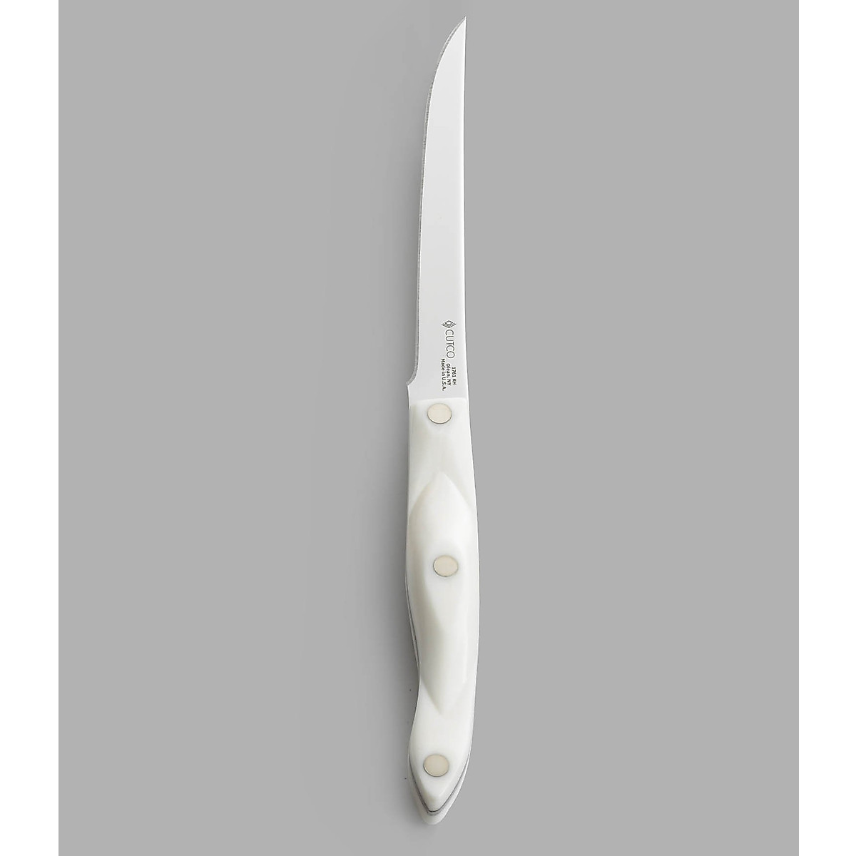 CUTCO Model 1761 White (Pearl) Boning Knife with High Carbon Stainless 6.1" Straight edge blade and 5.5" handle in factory-sealed plastic bag.