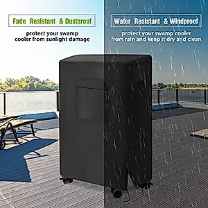 Guisong Evaporative Cooler Cover for Hessaire MC61V/MC61M Portable Evaporative Cooler, Cover for Swamp Cooler/Water Air Conditioner/Outdoor Air Conditioner