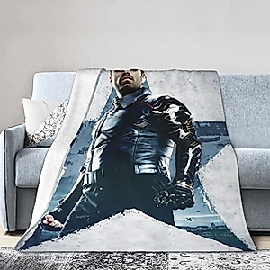 Sebastian Stan Ultra Soft Micro Fleece Blanket All Season Fuzzy Warm Throw Blanket for Sofa Chair Couch Bed