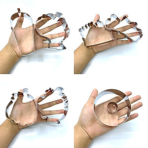 LILIAO Fall/Autumn Cookie Cutter Set - 8 Piece - Pumpkin, Pumpkin Spice Latte, Pie Slice, Donuts, Tall Pumpkin and Cinnamon - Stainless Steel - By Janka