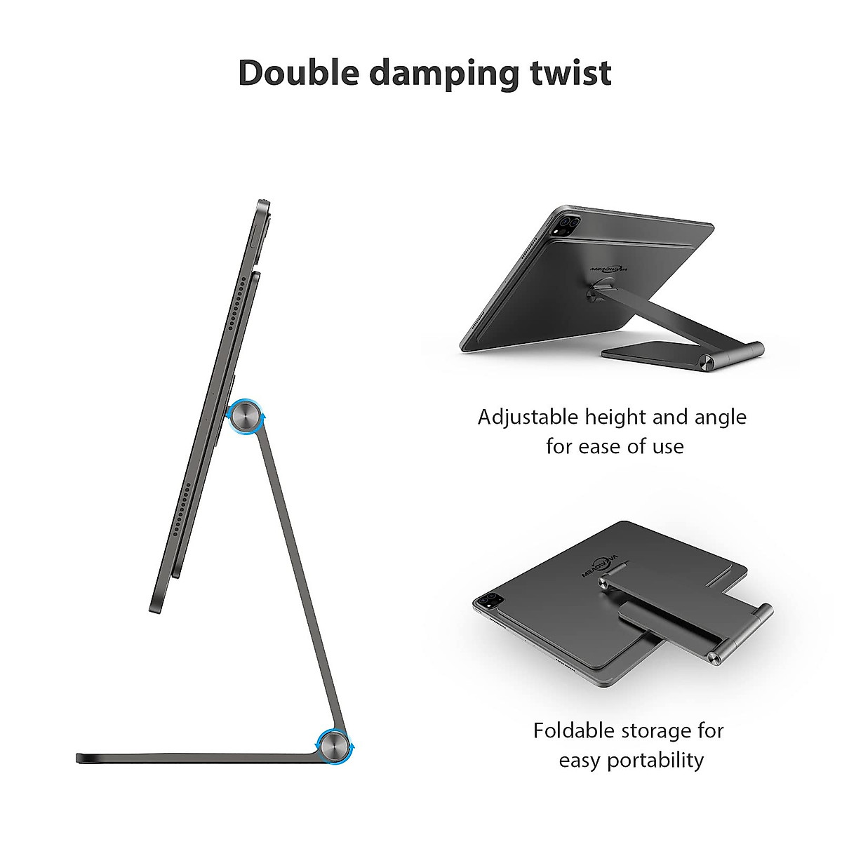Meaowxva Magnetic iPad Stand Adjustable Floating Foldable Tablet Holder iPad Painting Desktop Stand for Apple iPad Pro 12.9 3rd/4th/5th/6th Generation