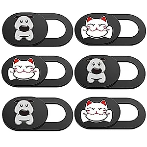 Haulonda Webcam Cover Slide,Ultra Thin Cute Web Camera Lens Shutter for iPhone/Laptop/Macboook Pro/iMac/Smartphone-Protect Your Privacy and Security(6Pack)