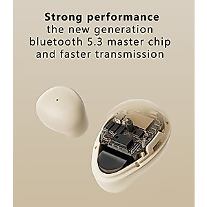 eleror Sleep Earbuds Z1, Invisible Wireless Bluetooth Earbuds for Small Ears, Small Ear Buds Headphones，Mini Earphones Light Weight for Comfort Fit (Nude)