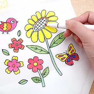 24 Pieces Cute Coloring Goodie Bags Birthday Reusable Party Favor Bags Cartoon Carnival Animals Craft Bags Color Your Own Bag for DIY Painting Birthday Party Gifts or Art Party Favors Supplies