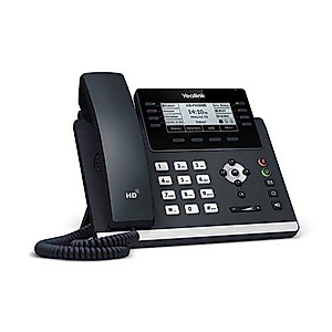 Yealink SIP-T43U IP Phone [10 Pack] 12 VoIP Accounts. 3.7-Inch Graphical Display. Dual USB 2.0, Dual-Port Gigabit Ethernet, 802.3af PoE, Power Adapter Not Included (SIP-T43U) (Renewed)