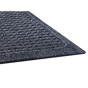 Guardian EcoGuard Indoor Wiper Floor Mat, Recycled Plastic and Rubber, 3' x 5', Charcoal