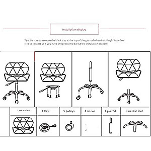 XOUVY Chair Adjustable Home Office Swivel PU Leather Computer Desk Chair Dining Chair with Chrome Legs Lift with Wheels (Color : Yellow)