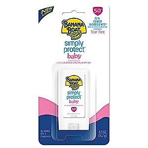 Banana Boat Baby Sunscreen Stick, Tear-Free, Broad Spectrum, SPF 50+, 0.5oz.