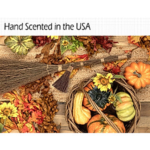 Highly Scented Cinnamon Broom - 6 inch Heather Broom Stick with Rope Loop for Easy Hanging - Traditional and Rustic Kitchen Decor, Witchy Home Decor for Halloween and Holiday Decorations