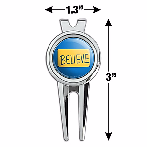 GRAPHICS & MORE Ted Lasso Believe Golf Divot Repair Tool and Ball Marker