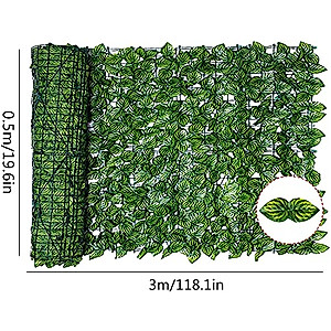 expandable faux privacy fence Artificial Ivy Leaf Screening Roll Plastic Privacy Screen Garden Fence | UV Fade Protected Green Plastic Leaf Fence Panels For Backdrop Garden Backyard Weddin Decorations