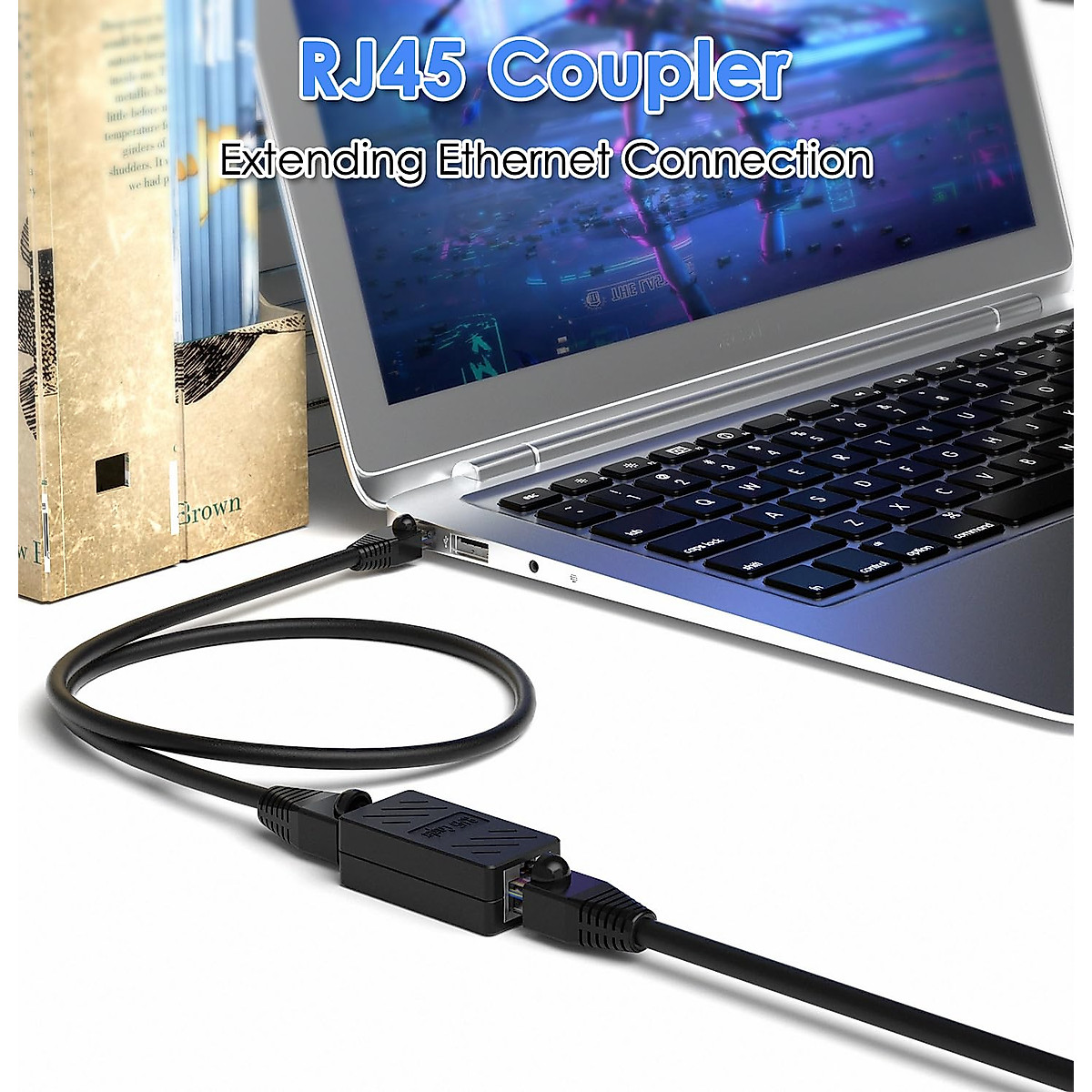 LVY Ethernet Extender RJ45 Couplers Network Cable Coupler Cat 5 Coupling Lnternet Female to Female Connector Lnline Coupler for Cat5/ Cat5e/ Cat6e/ Cat7 Ethernet Extension Cable(3 Pack Black)