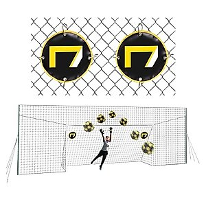 Open Goaaal Soccer Goal Net & Soccer Backstop Net with Rebounder - Soccer Nets for Backyard All in One & Practice Targets - Soccer Goals for Backyard - Large Size (2 Pack)