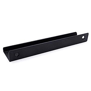 8-Pack Cabinets Drawers Edge Pulls - 6" Overall Length, Black, Concealed Tab Pulls for Kitchen Garage Cabinet Drawers, PW5018B128